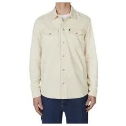 Pepe Jeans f&uuml;r Herren. PM308584TC4 Regular Overshit Hemd wei&szlig; ecru (L), L&auml;ssig, Baumwolle, Langarm