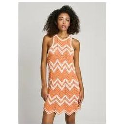 Pepe Jeans f&uuml;r Damen. PL953728 Kurzes Kleid Oriana orange (M), L&auml;ssig, Baumwolle, &Auml;rmellos / Hosentr&auml;ger, Nachhaltig