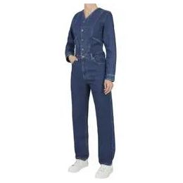 Pepe Jeans f&uuml;r Damen. PL230518 Blauer Overall von Franky (S), L&auml;ssig, Baumwolle, Denim, Langarm, Nachhaltig