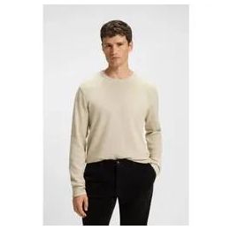 BOSS f&uuml;r Herren. 50520725 Beigefarbener Tempesto-Pullover (L), L&auml;ssig, Baumwolle