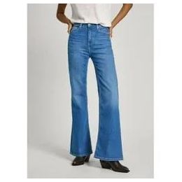Pepe Jeans f&uuml;r Damen. PL204734MQ4 Jeans Flare Hw blau (27/30), L&auml;ssig, Baumwolle, Denim, Nachhaltig