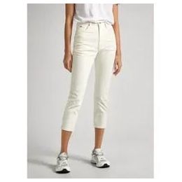 Pepe Jeans f&uuml;r Damen. PL204690WI5 Jeans Slim Uhw 7/8 wei&szlig; (30), L&auml;ssig, Baumwolle