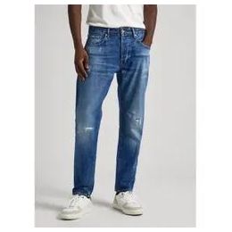 Pepe Jeans f&uuml;r Herren. PM207392RG9 Blaue konisch zulaufende Jeans (31/32), L&auml;ssig, Baumwolle, Denim, Nachhaltig