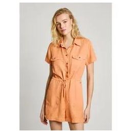 Pepe Jeans f&uuml;r Damen. PL230511 Jumpsuit Edmee orange (XL), L&auml;ssig, Kurzarm, Lyocell