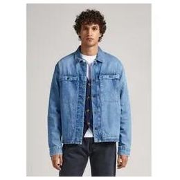 Pepe Jeans f&uuml;r Herren. PM402803 Dunlop Jacke blau (XXL), L&auml;ssig, Baumwolle, Langarm, Nachhaltig