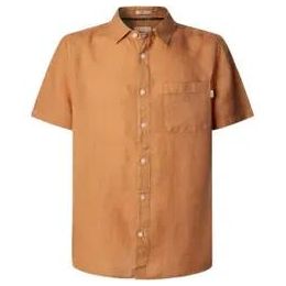 Pepe Jeans f&uuml;r Herren. PM308847 Amaro orangefarbenes Hemd (XXL), L&auml;ssig, Leinen, Kurzarm