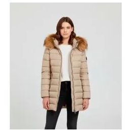 Blauer f&uuml;r Damen. 25WBLDK03103 Kristin beige lange Pelzjacke beige (S), L&auml;ssig, Polyamid