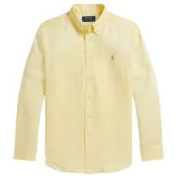 Polo Ralph Lauren Unisex f&uuml;r Kinder. 323967600503 Gelbes Leinenhemd (10/12a&ntilde;os=150/161cm), L&auml;ssig, Baumwolle, Langarm, Kinderbekleidung