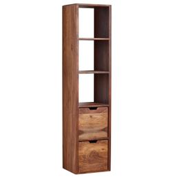 Wohnling WL6.522 Wandregal mit Schubladen Sheesham 35 cm x 30 cm x 150 cm