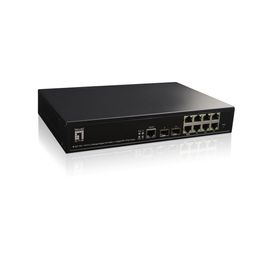 Levelone Switch 10 Gigabit Ethernet-Ports mit 8 PoE Gigabit-Ports 180W 2 Gigabit SFP (GEP-1061)