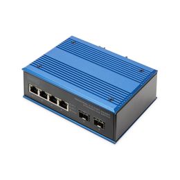Digitus Industrieller 4+2-Port Gigabit Ethernet PoE Switch