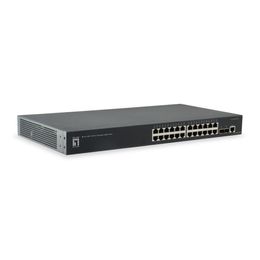 Levelone Switch Kilby 26 Gigabit Ports + 2 10Gigabit SFP+-Ports L2 managed (GTL-2661)