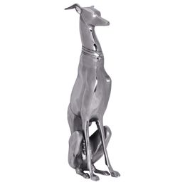 Wohnling WL1.251 Deko Hundestatue aus Aluminium Silber