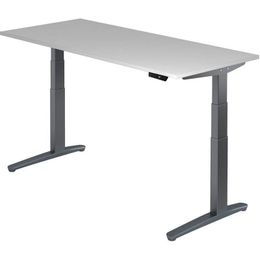 Hammerbacher VXBHM19/5/GG elektrisch h&ouml;henverstellbarer Schreibtisch 65,0 - 130,0 cm - elektrisch lichtgrau / grafit