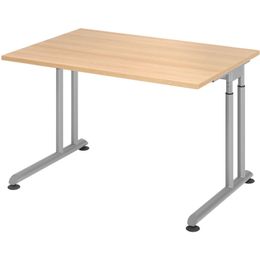 Hammerbacher h&ouml;henverstellbarer Schreibtisch VZS12/E/S eiche
