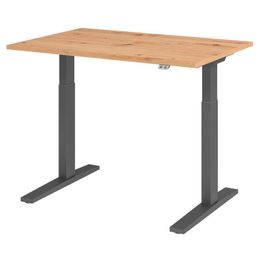 Hammerbacher VXMKA12/R/G elektrisch h&ouml;henverstellbarer Schreibtisch 70,0 - 120,0 cm - elektrisch asteiche / grafit