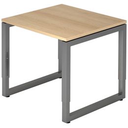 Hammerbacher h&ouml;henverstellbarer Schreibtisch VRS08/E/G eiche