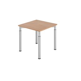 Hammerbacher h&ouml;henverstellbarer Schreibtisch VYS08/N/S nussbaum