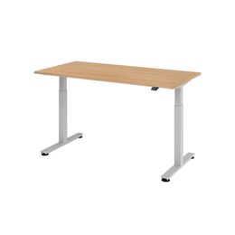 Hammerbacher elektrisch h&ouml;henverstellbarer Schreibtisch VXMST16/E/S eiche