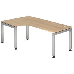 Hammerbacher VJS82/E/S h&ouml;henverstellbarer Schreibtisch 68 - 76 cm eiche / eiche
