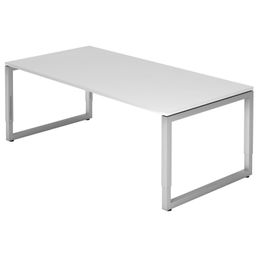 Hammerbacher h&ouml;henverstellbarer Schreibtisch VRS2E/W/S wei&szlig;