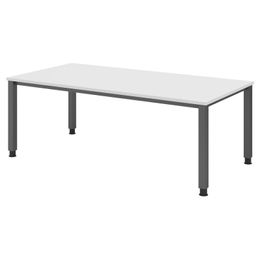 Hammerbacher h&ouml;henverstellbarer Schreibtisch VQS2E/W/G wei&szlig;
