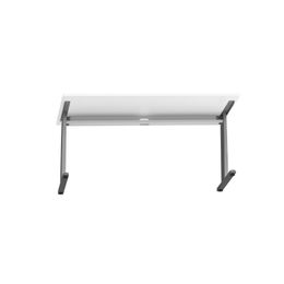 Hammerbacher h&ouml;henverstellbarer Schreibtisch VXB16/5/SS lichtgrau, silber
