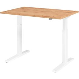 Hammerbacher XMKA12 h&ouml;henverstellbarer Schreibtisch 70,0 - 120,0 cm - elektrisch asteiche / wei&szlig;