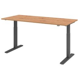 Hammerbacher VXMKA19/R/G elektrisch h&ouml;henverstellbarer Schreibtisch 70,0 - 120,0 cm - elektrisch asteiche / grafit