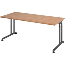 Hammerbacher h&ouml;henverstellbarer Schreibtisch VZS19/N/G nussbaum