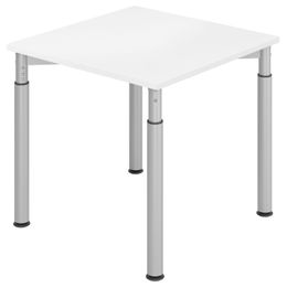 Hammerbacher h&ouml;henverstellbarer Schreibtisch VYS08/W/S wei&szlig;