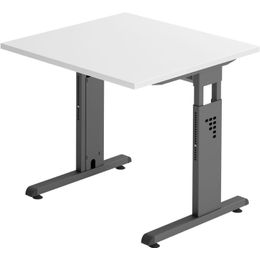 Hammerbacher h&ouml;henverstellbarer Schreibtisch VOS08/W/G wei&szlig;