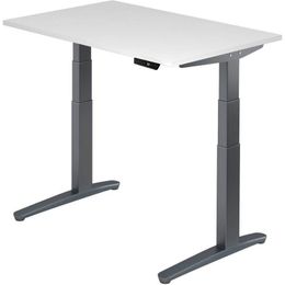 Hammerbacher VXBHM12/W/GG elektrisch h&ouml;henverstellbarer Schreibtisch 65,0 - 130,0 cm - elektrisch wei&szlig; / grafit