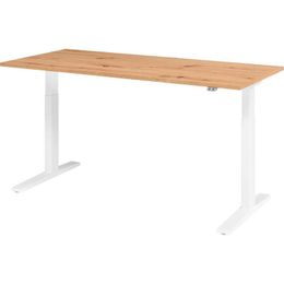 Hammerbacher XMKA19 h&ouml;henverstellbarer Schreibtisch 70,0 - 120,0 cm - elektrisch asteiche / wei&szlig;