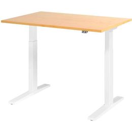 Hammerbacher VXMKA12/3/W elektrisch h&ouml;henverstellbarer Schreibtisch 70,0 - 120,0 cm - elektrisch ahorn / wei&szlig;
