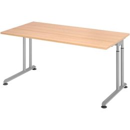 Hammerbacher h&ouml;henverstellbarer Schreibtisch VZS16/E/S eiche