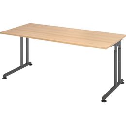 Hammerbacher h&ouml;henverstellbarer Schreibtisch VZS19/E/G eiche