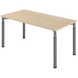 Hammerbacher h&ouml;henverstellbarer Schreibtisch VYS16/E/G eiche