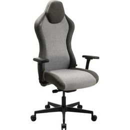 Topstar B&uuml;rostuhl SITNESS RS X, mit Armlehnen, 3D-Punktsynchron-Mechanik, Kopfst&uuml;tze, Flachsitz, Stoffbezug dunkelgrau/hellgrau