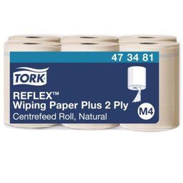 Tork Reflex starke Papierwischt&uuml;cher M4 Advanced 2-lagig, 6 Rollen &agrave; 429 Blatt, SmartCore, Lebensmittelkontakt