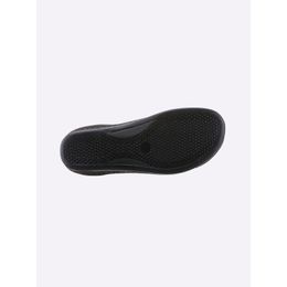 Franken Schuhe Damen Pantolette mit 2 Klettverschl&uuml;ssen am Rist schwarz Gr&ouml;&szlig;e 39