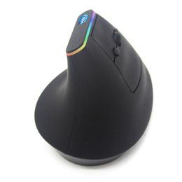 Simpletek Vertical Ergonomic mouse, RGB, Bluetooth/WiFi, Integrated battery Maus Wireless