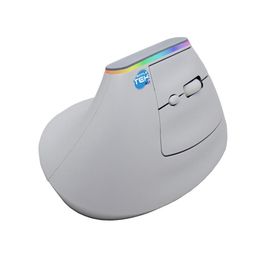 Simpletek Vertical Ergonomic mouse, RGB, Bluetooth/WiFi, Integrated battery Maus Wireless