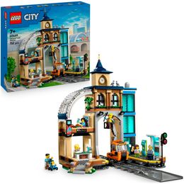 Konstruktionsspielsteine Lego "Hauptbahnhof (60469), Lego City", bunt, Spielbausteine, Kinder, Kunststoff, Made in Europe