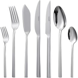 Besteck-Set Hanseatic "SMART, wahlweise in gl&auml;nzender oder matter Optik", silber (silberfarben), 42 Stk., Edelstahl 18/10, Essbesteck-Sets, leichtes und minimalistisches Design
