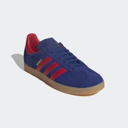 Sneaker adidas originals "GAZELLE", Herren, Gr. 38,5, blau (victory blau, team victory rot, gum 3), Leder, Synthetik, Schuhe Sneaker