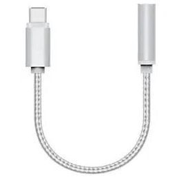 XLayer 215072 1 x USB C Stecker auf 1 x Buchse 3,5 mm Buchse Adapterkabel 0,1 m Silber