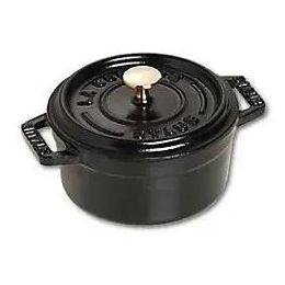 Staub Mini Cocotte 10cm rund schwarz, Gusseisen
