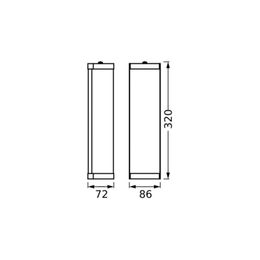 Osram Wandlampe BATHROOM, chrom L&auml;nge 32cm Metall/Glas IP44