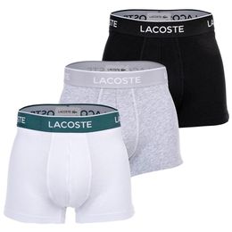 Lacoste Boxershorts Herren Gr&ouml;&szlig;e L graumeliert / petrol / schwarz / wei&szlig;
